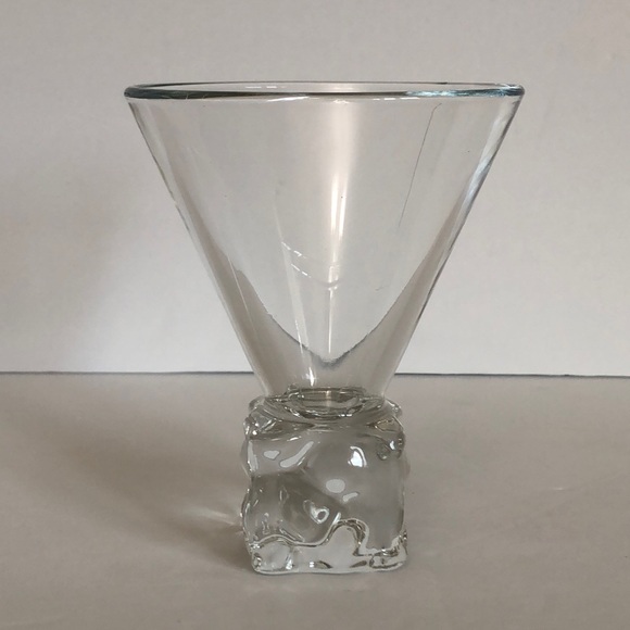 Dining | Clear Glass Melting Ice Cube Base Martini Glass | Poshmark